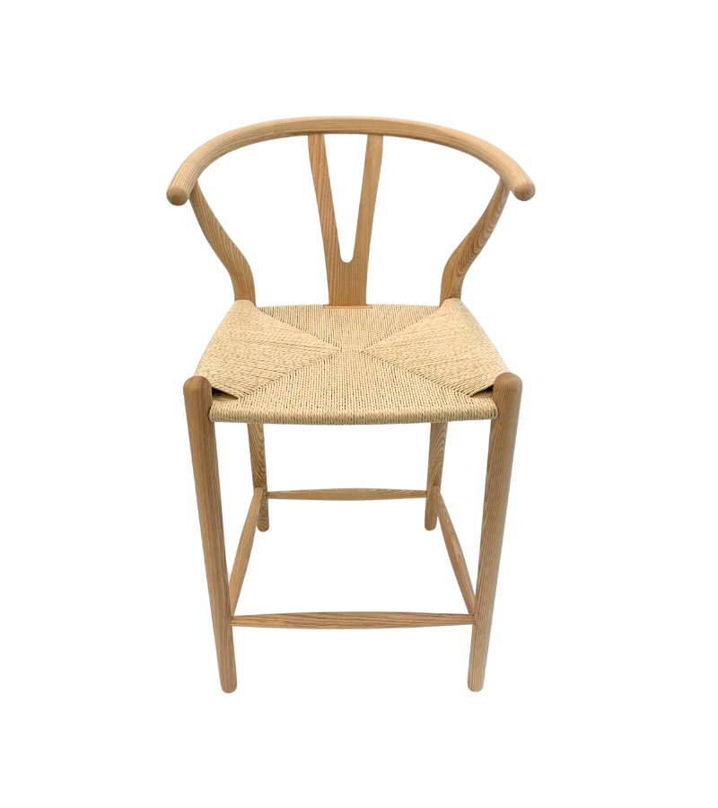 Lars Midcentury Style Wood Counter Stool Natural Ash Wood – Onske