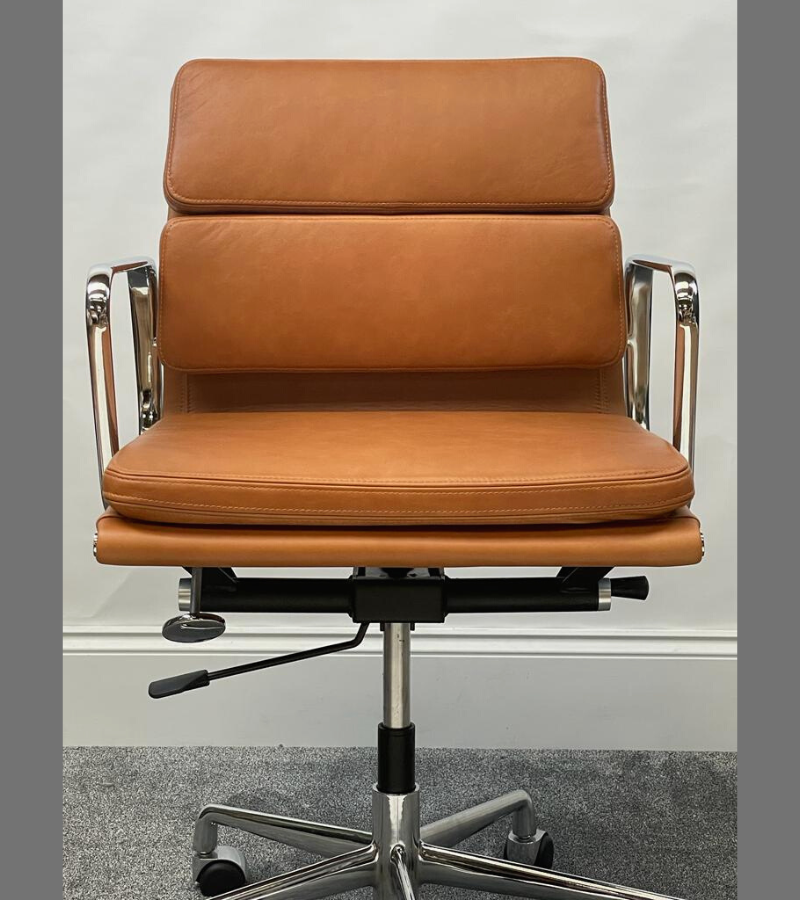 Brown Tan Leather Office Chair | Vintage Waxed 217 Style Office Chair ...