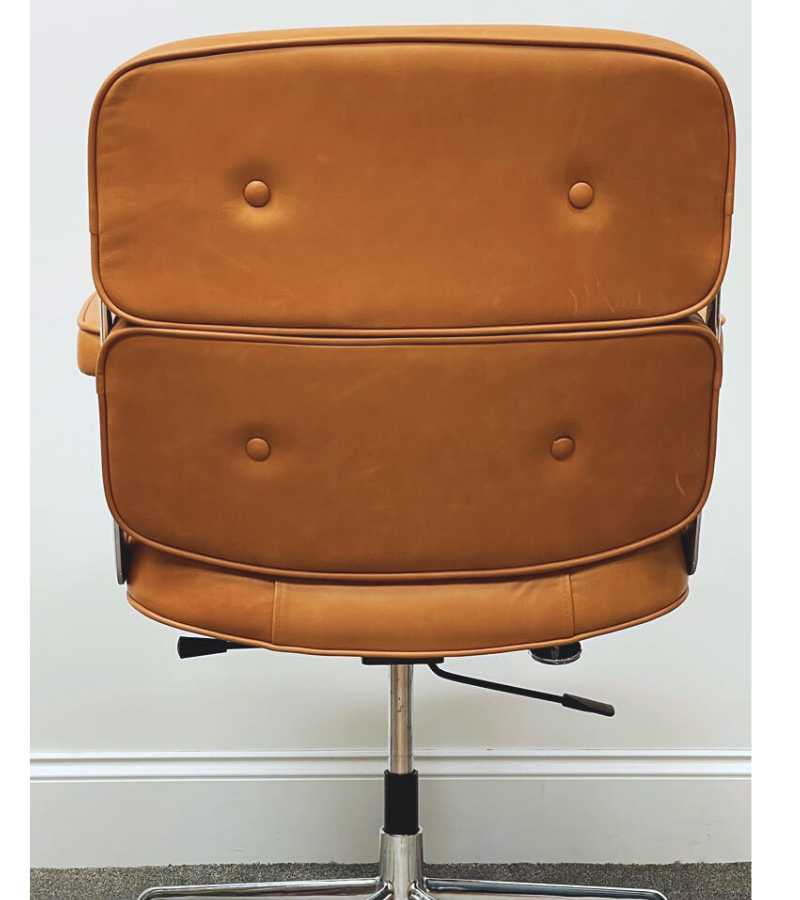 ES104 Lobby Eames Style Executive Office Chair in Vintage Tan Leather ...